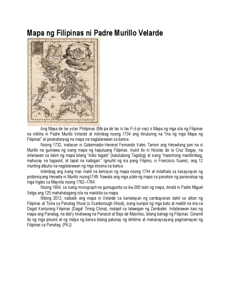 Mapa NG Filipinas Ni Padre Murillo Velarde | PDF