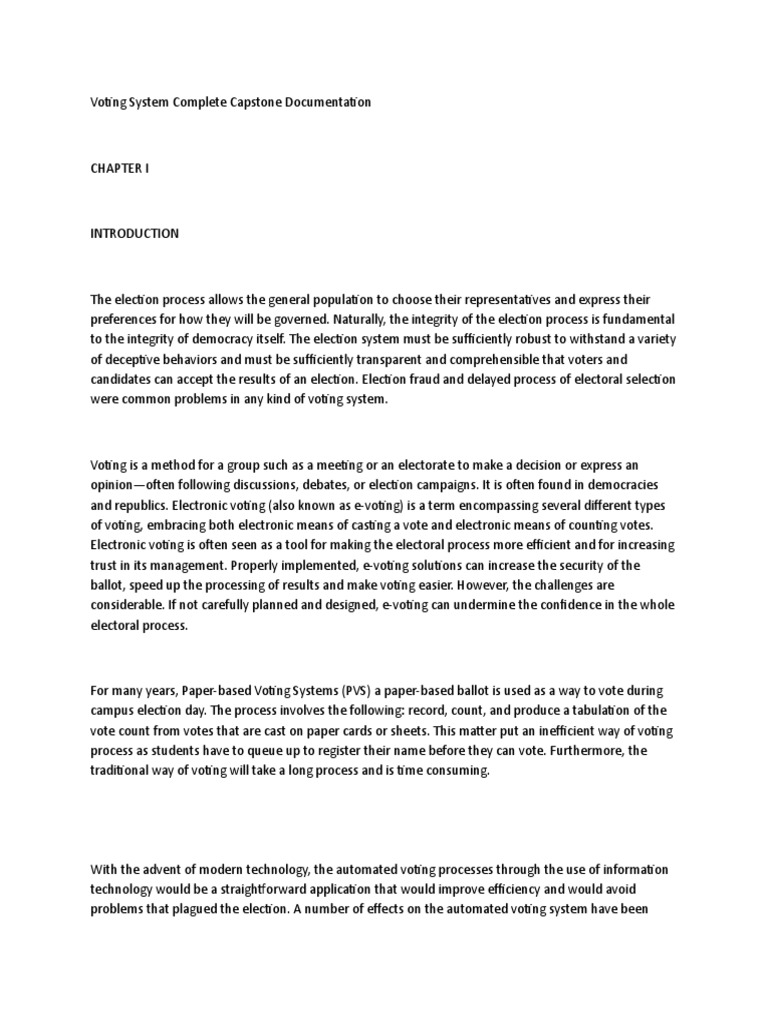 Voting System Pdf Electronic Voting Software Testing