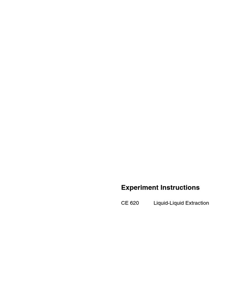 Liquid-Liquid Extraction PDF | PDF | Distillation | Phase (Matter)