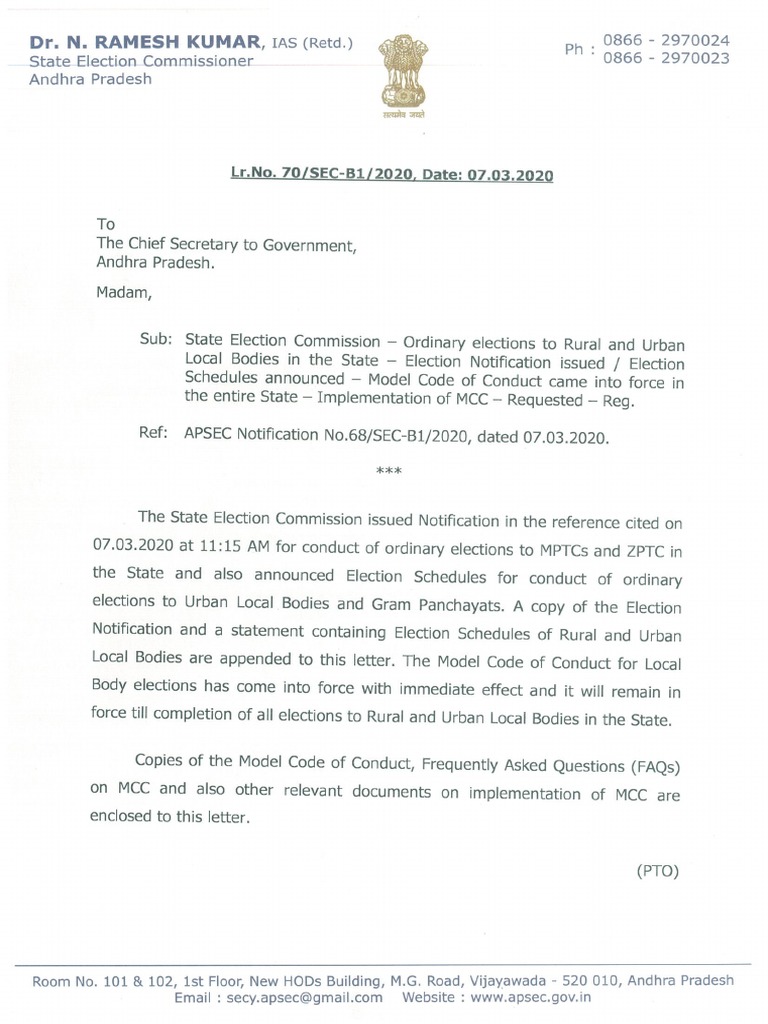 Model Code of Conduct | PDF | Government | Social Institutions