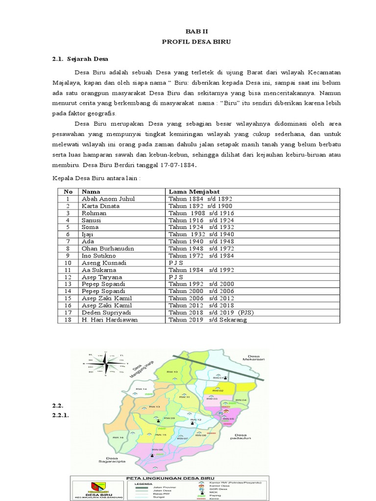 Bab Ii. Profil Desa | PDF