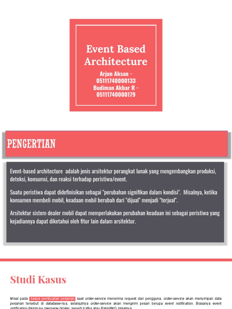 Event Based Architecture Klompok 15 PDF | PDF | Komputer