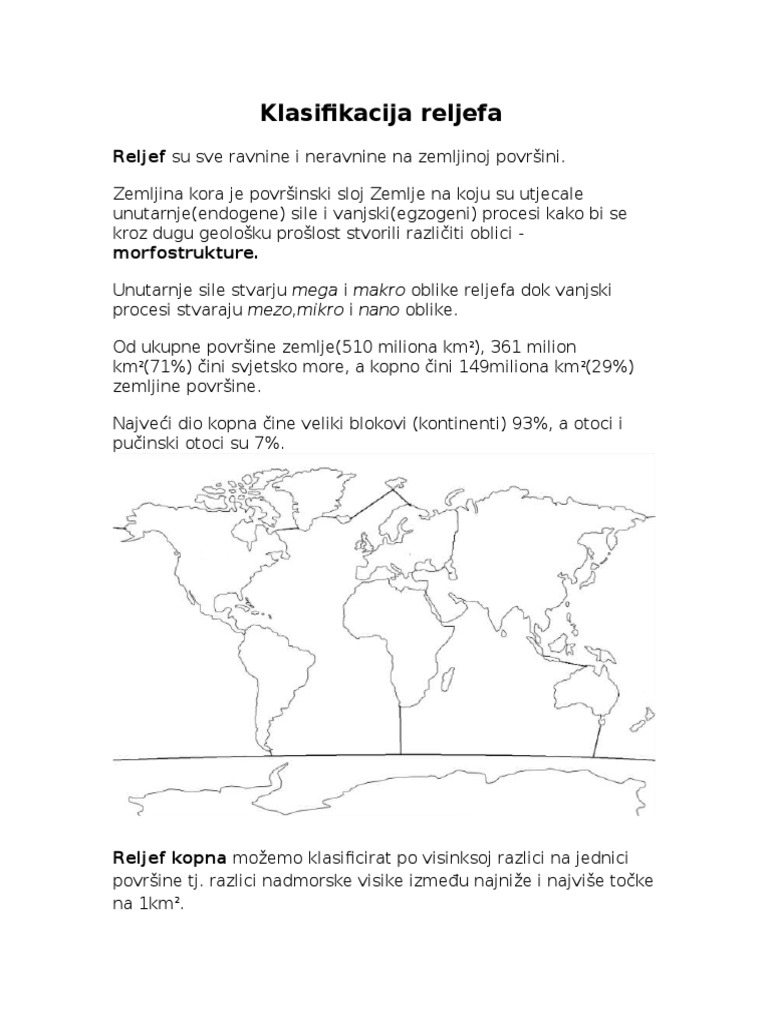 Zemljopis Reljef | PDF