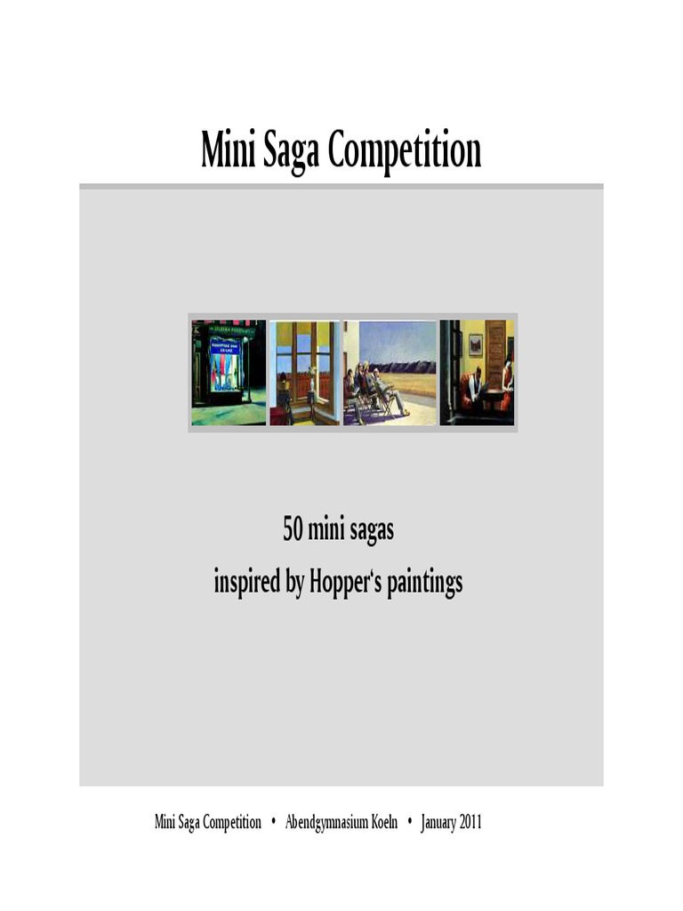 Mini Sagas Inspired by Hopper's Art | PDF