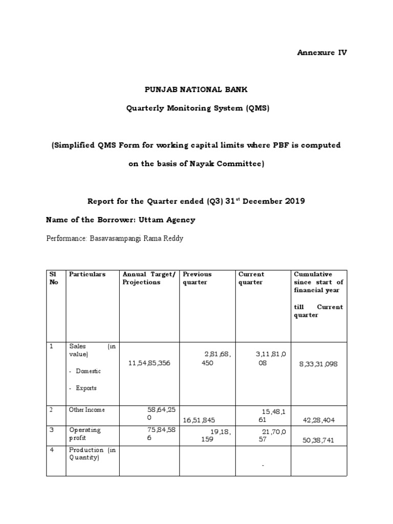 Annexure IV Simplified QMS | PDF | Equity (Finance) | Debt