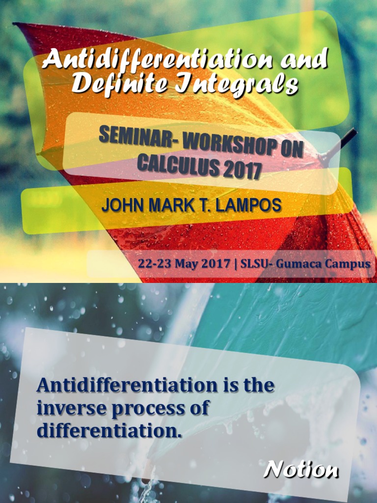 Antidifferentiation and Integrals Guide | PDF | Mathematical Analysis ...