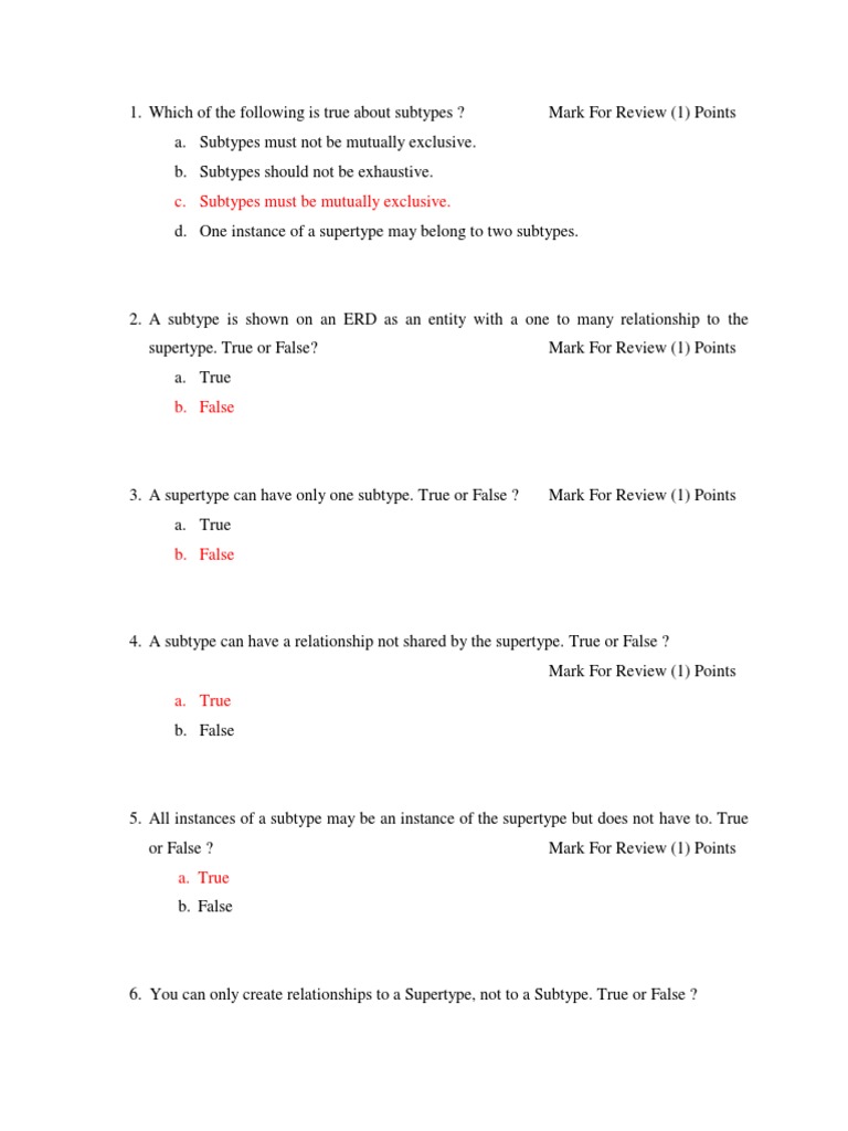 Subtype and Supertype Relationships in ER Diagrams | PDF | Data ...