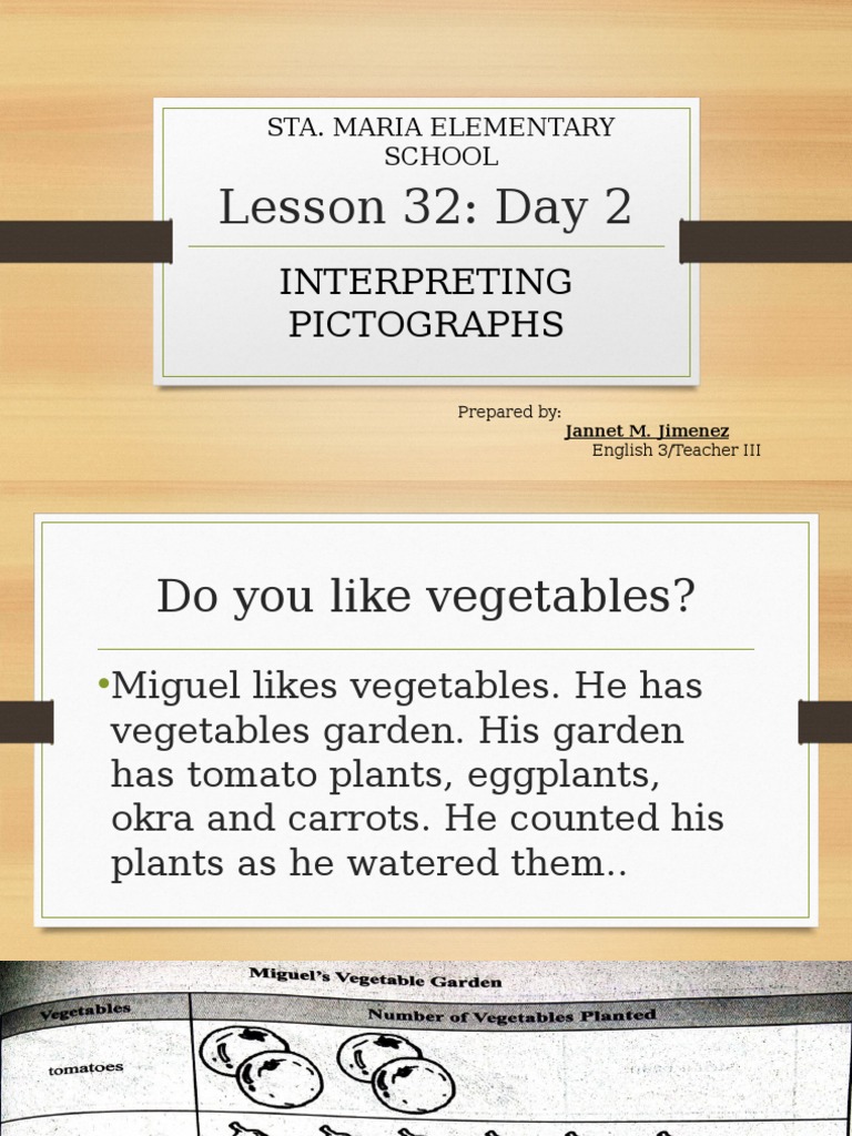Interpreting Pictographs in Vegetables | PDF | Home & Garden | Science ...