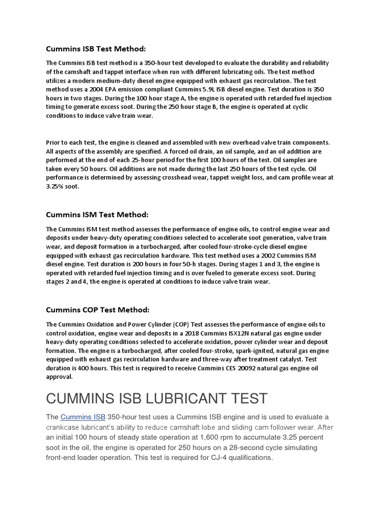 Cummins WF | PDF | Motor Oil | Diesel Engine