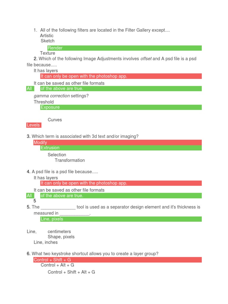 All of The Following Filters Are Located in The Filter Gallery Except ...