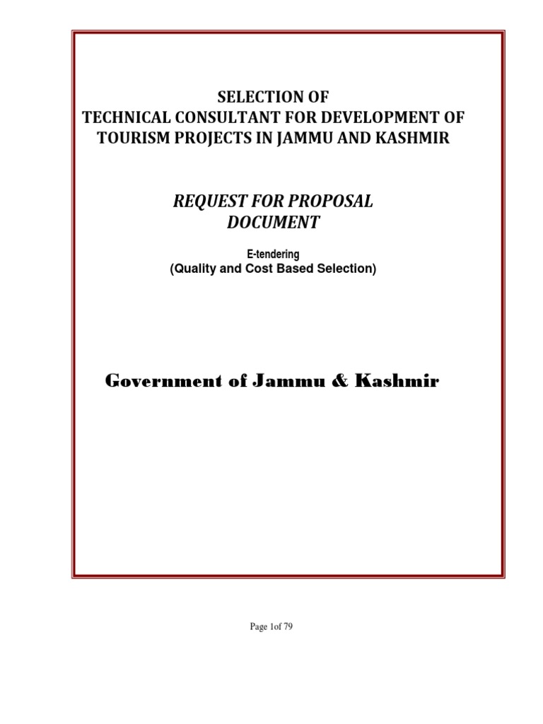 Tendernotice 1 | PDF | Request For Proposal | Joint Venture