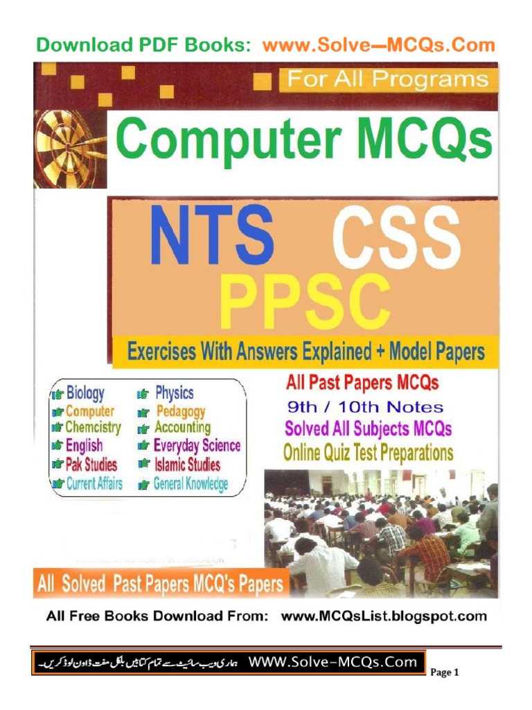 Computer Operator MCQs PDF Past Years MCQs NTS PPSC | PDF | Read Only Memory | Computer Program