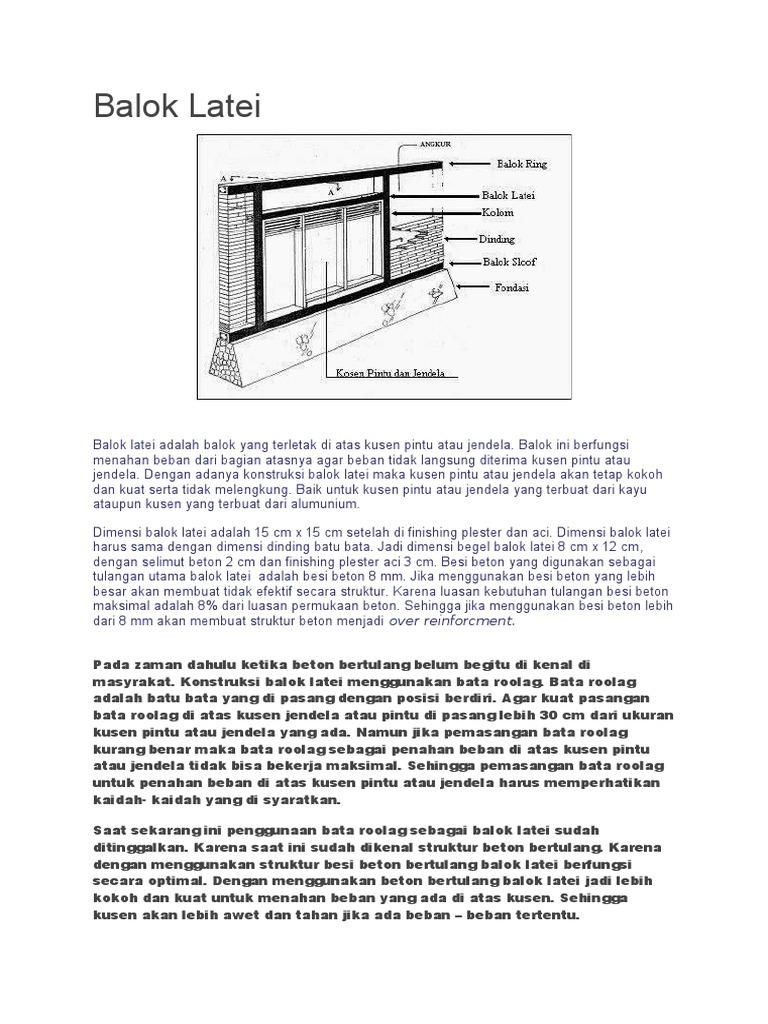 Balok Latei | PDF