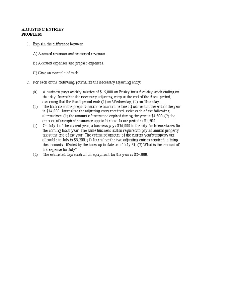 Accounting Adjusting Entries | PDF | Debits And Credits | Expense