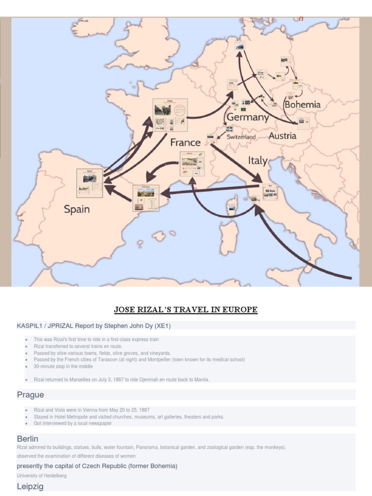 JOSE RIZAL travel in europe.docx | Manila | Madrid
