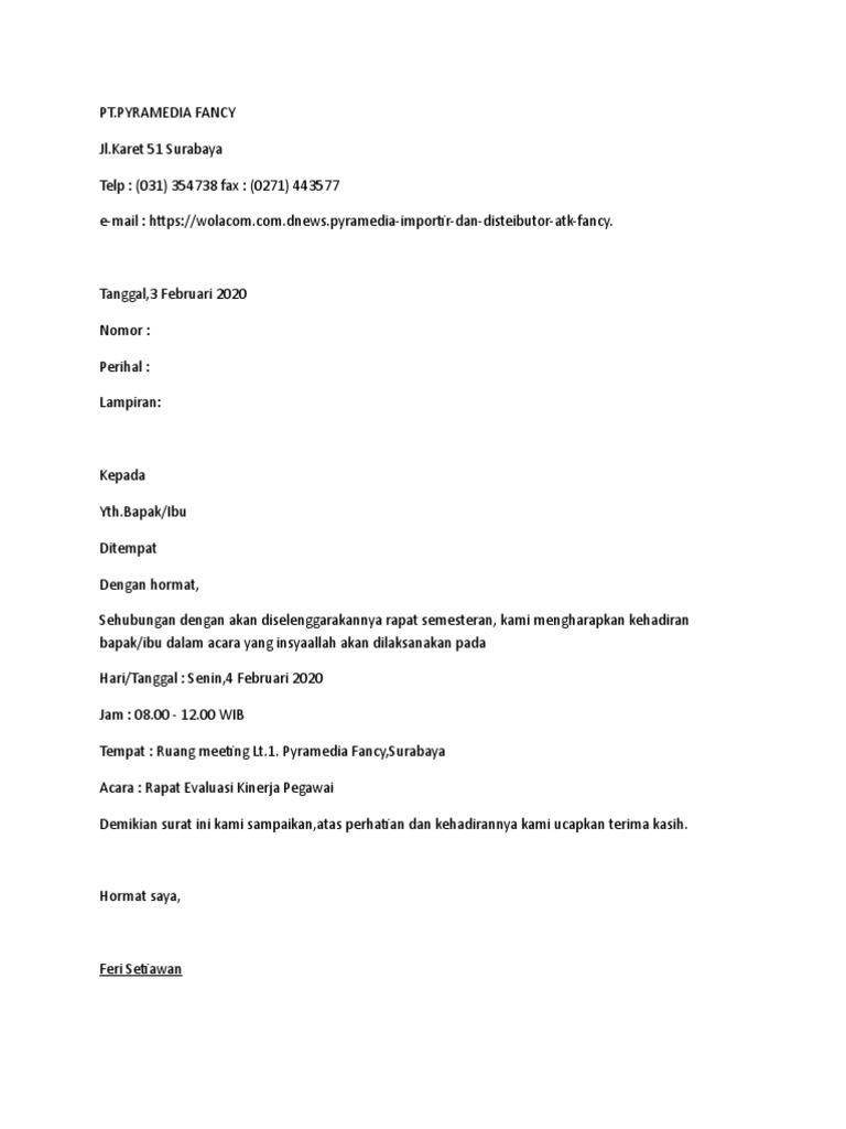 Surat Undangan | PDF