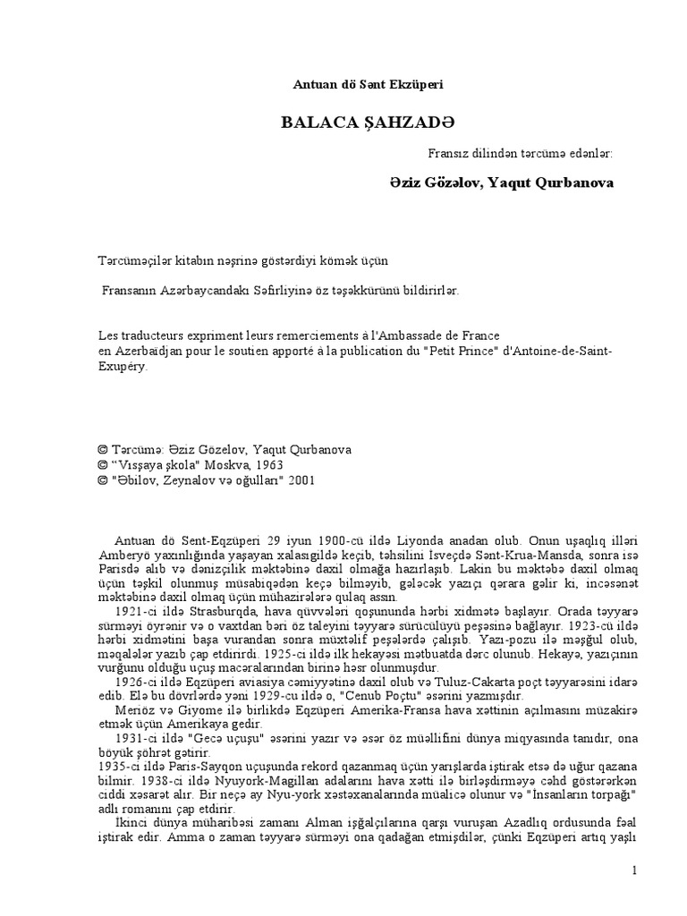 Balaca Şəhzadə | PDF