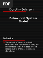 Dorothy Johnson - Behavioral System Model | PDF | System | Behavior