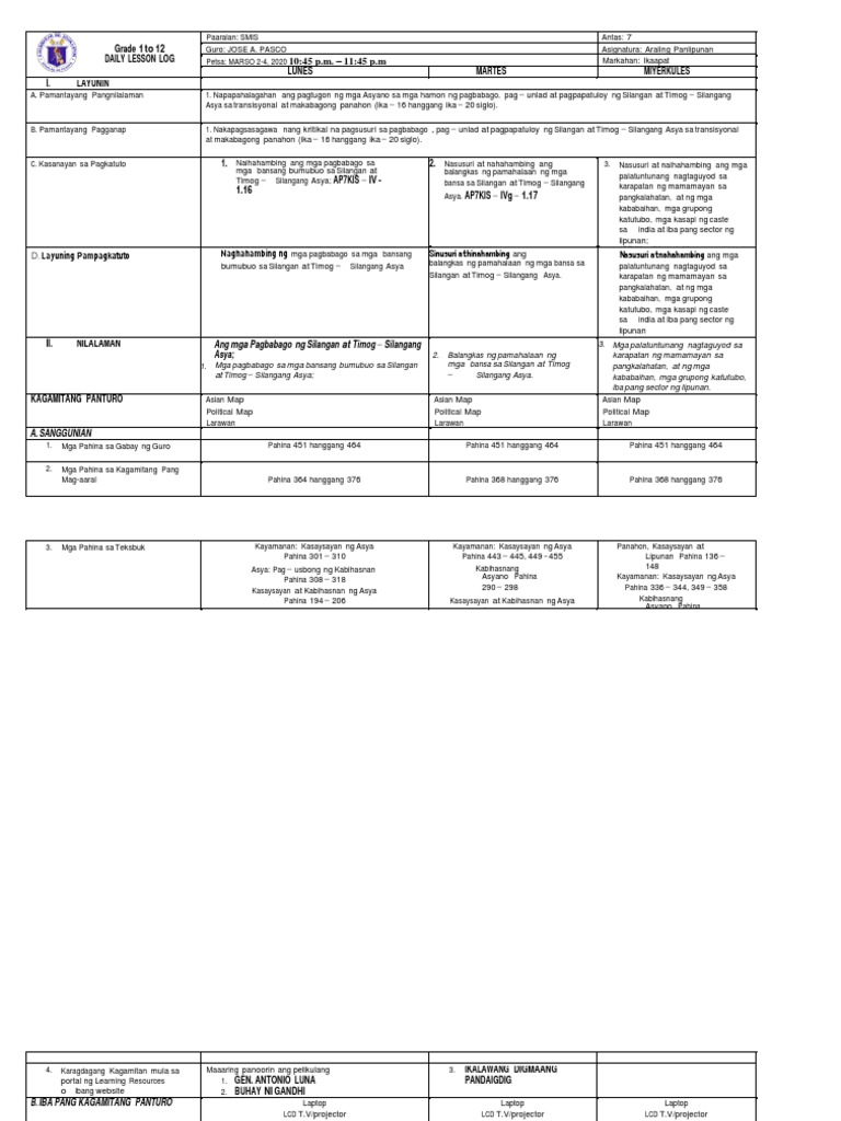 DLP Ap 7 4TH Quarter Mar 2-4, 2020 | PDF
