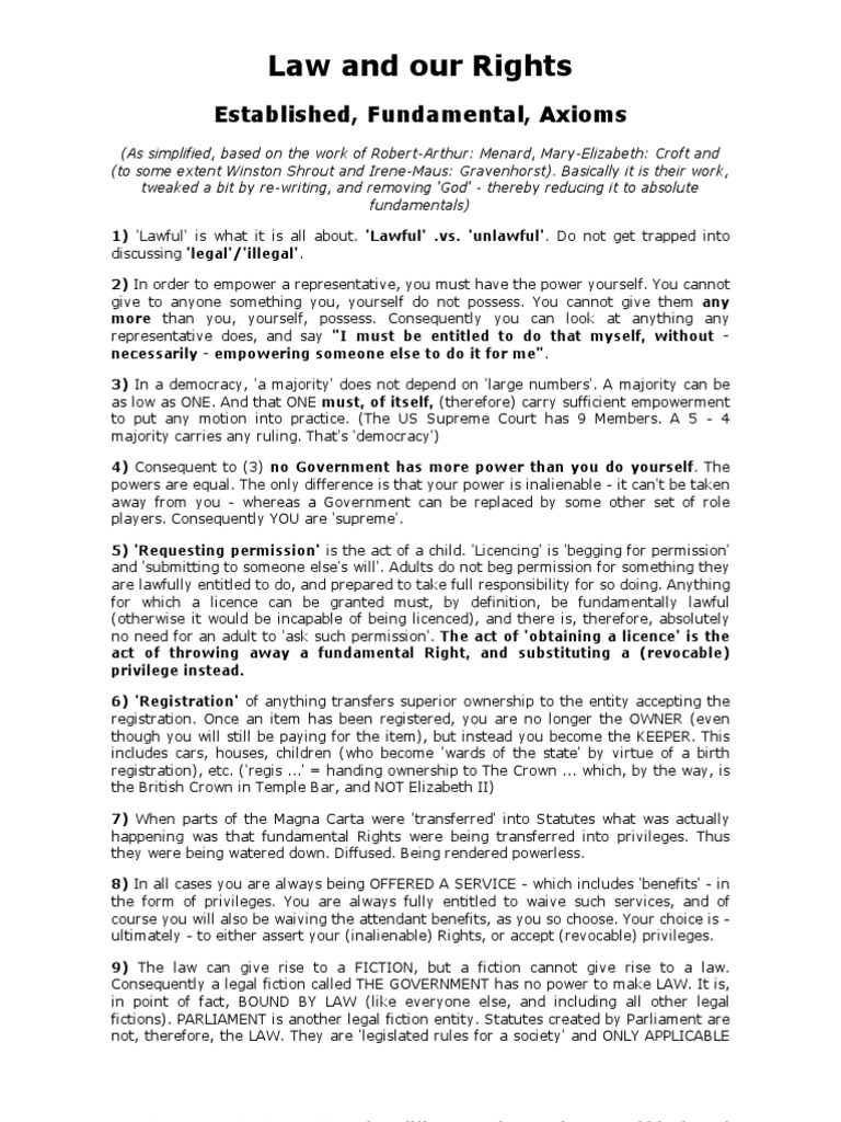 Law and Our Rights - The Basics | PDF | Loans | Money
