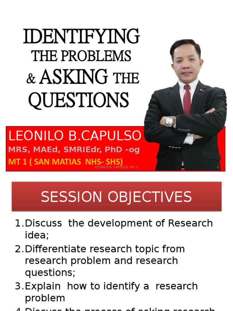 Identifying The Problems & Asking The Questions | PDF | Educational ...