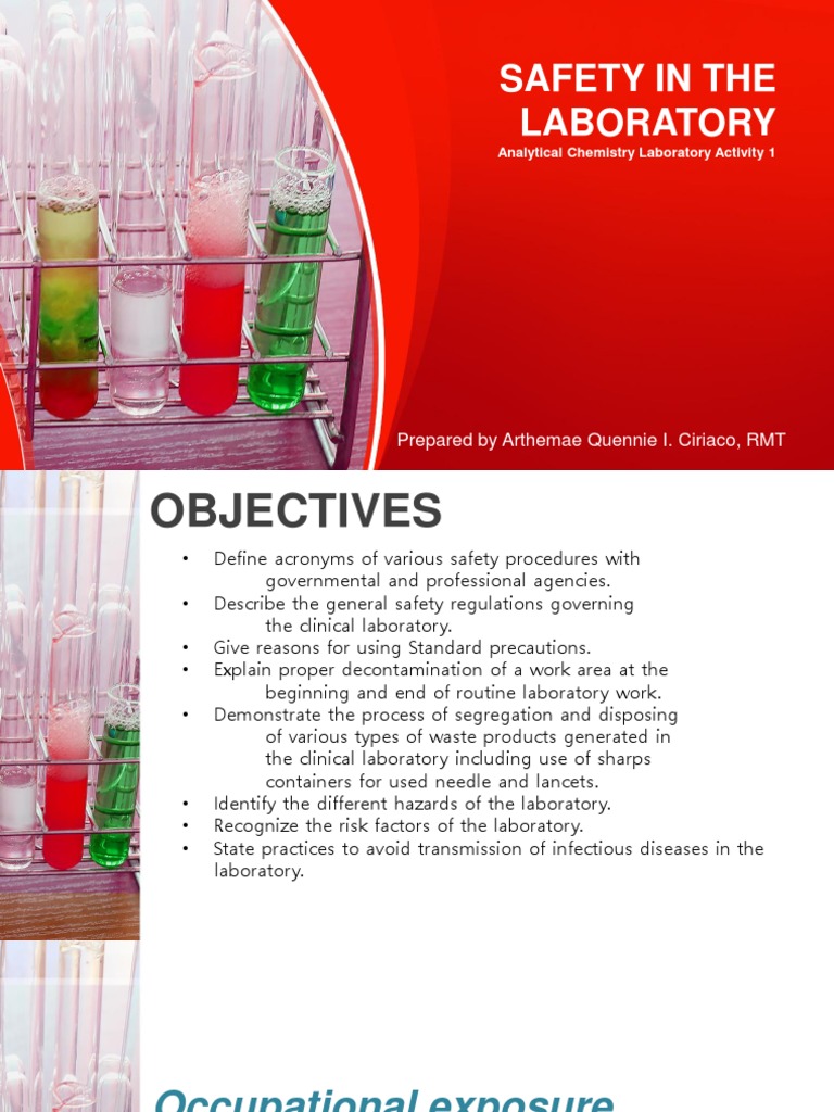 Safety in The Laboratory Activity 1 | PDF | Disinfectant | Bleach