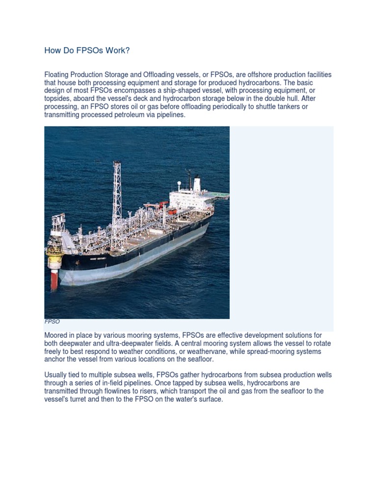 How Do FPSOs Work | PDF | Hydrocarbons | Fuel Gas