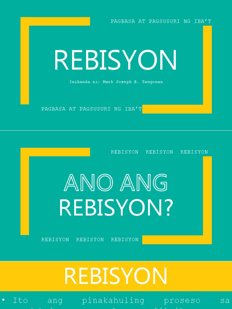 Rebisyon PagPag | PDF
