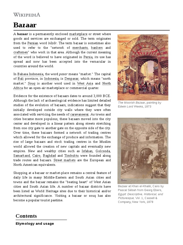 Bazaar | PDF | Retail Buildings