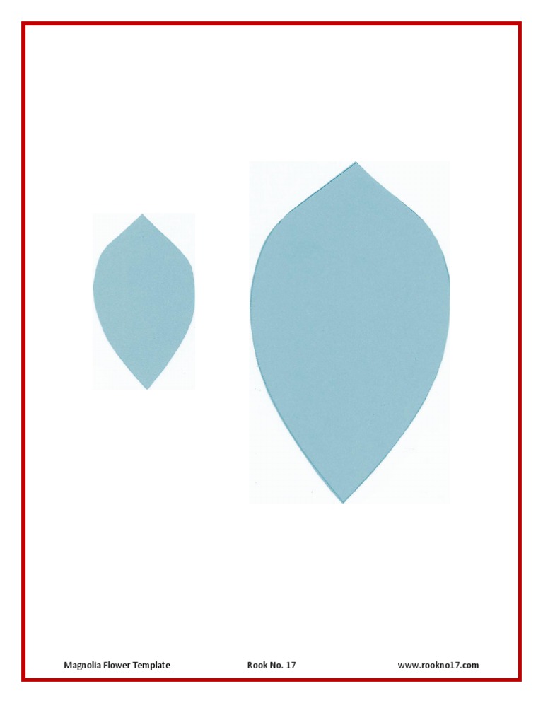 Paper Magnolia Flower Template | PDF