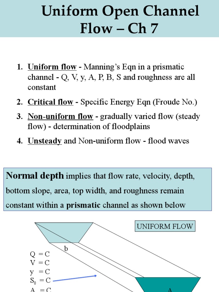 Chapter 7 Open Channel Flow Part 2 | PDF | Continuum Mechanics | Nature