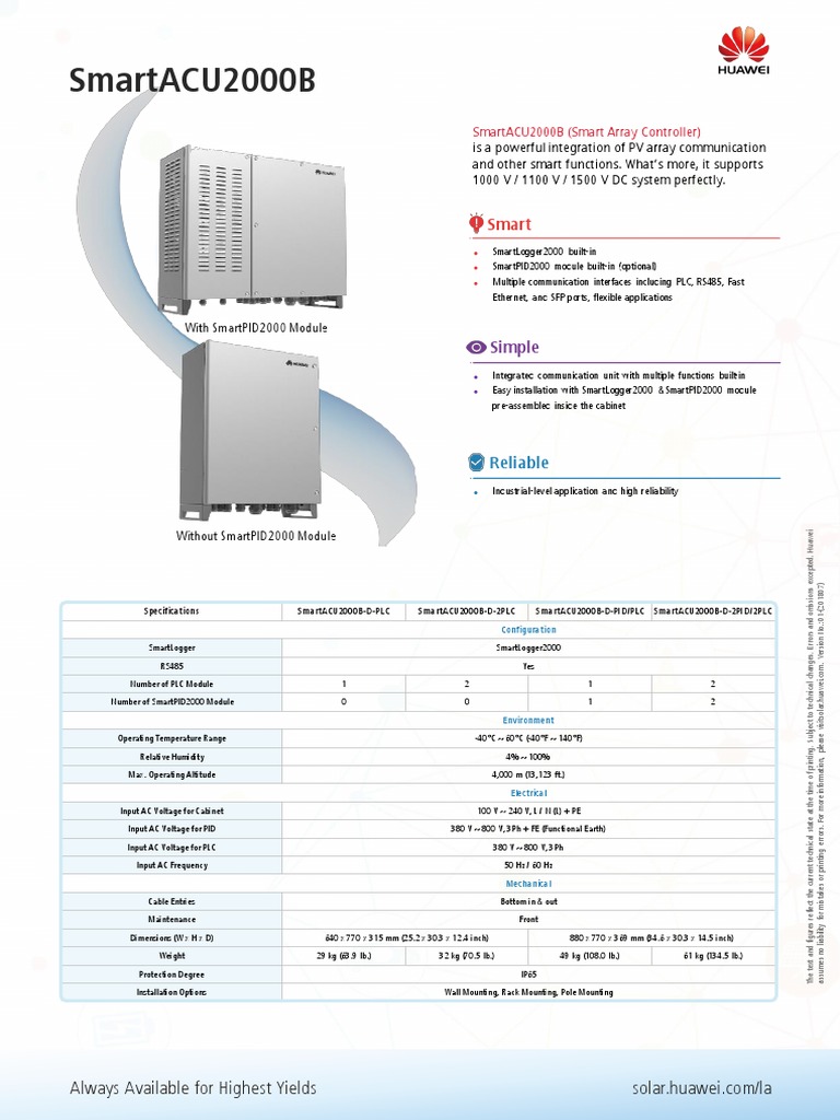 SmartACU2000B SL PDF | PDF | Programmable Logic Controller | Optical Fiber