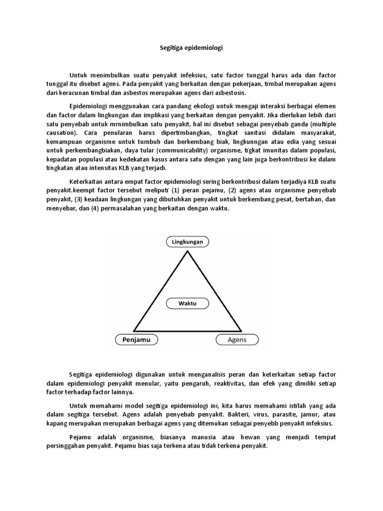 Segitiga Epidemiologi | PDF | Sains & Matematika