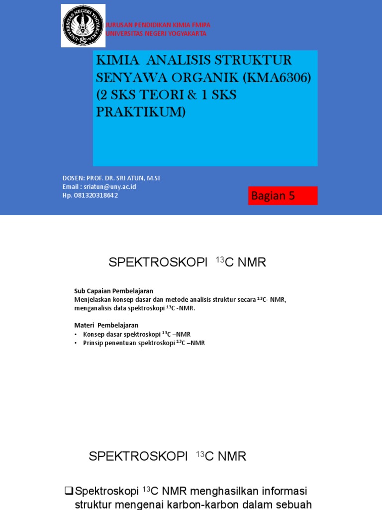 Spektroskopi-Karbon-13 NMR Bagian - 1 | PDF