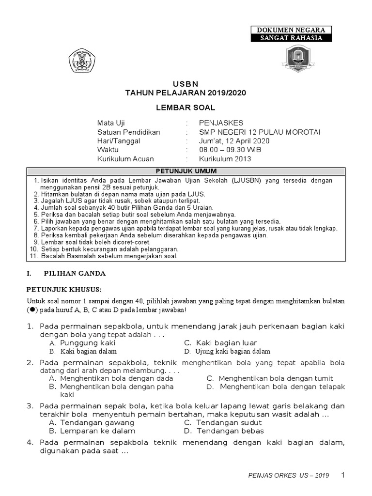 PENJAS-13 Usbn19 Edit | PDF