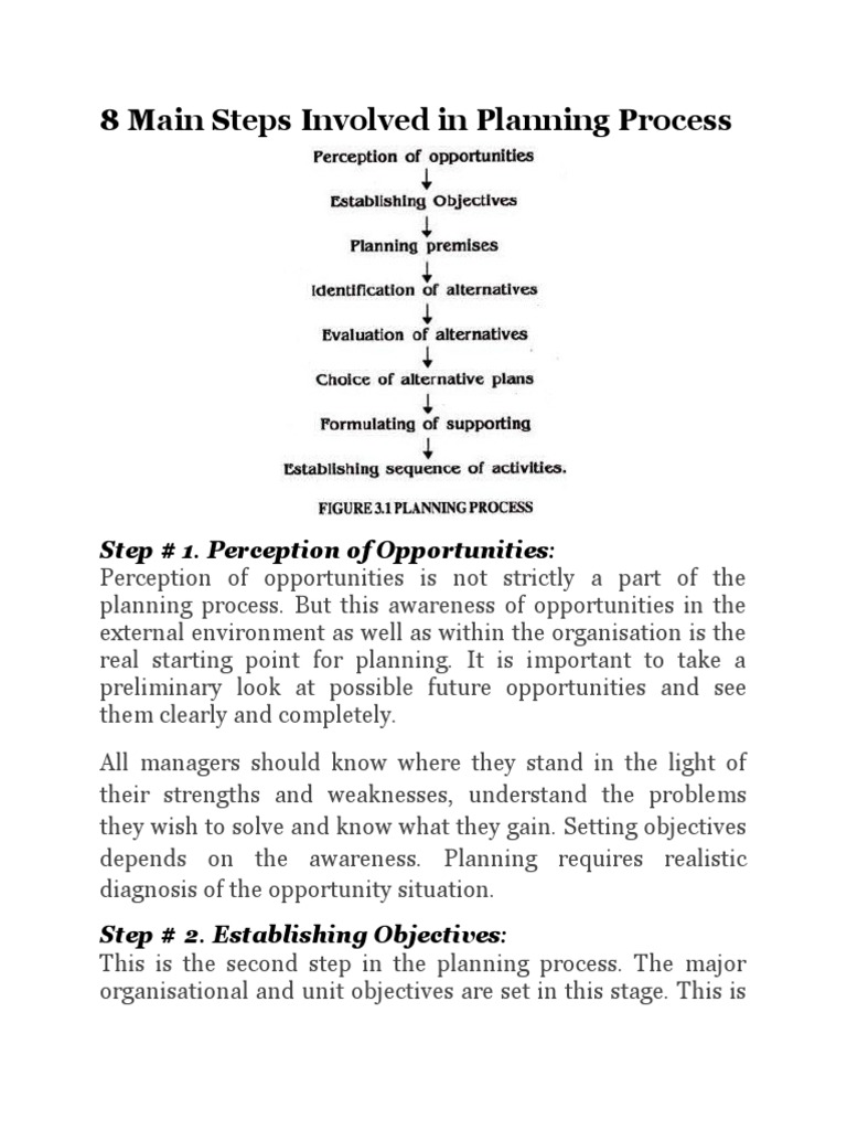 Steps in Planning Process | PDF | Budget | Decision Making
