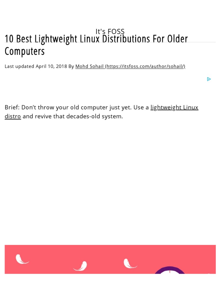 10 Best Lightweight Linux Distributions For Older Computers in 2018 ...