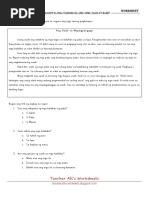 Sawikain at Salawikain Worksheet | PDF