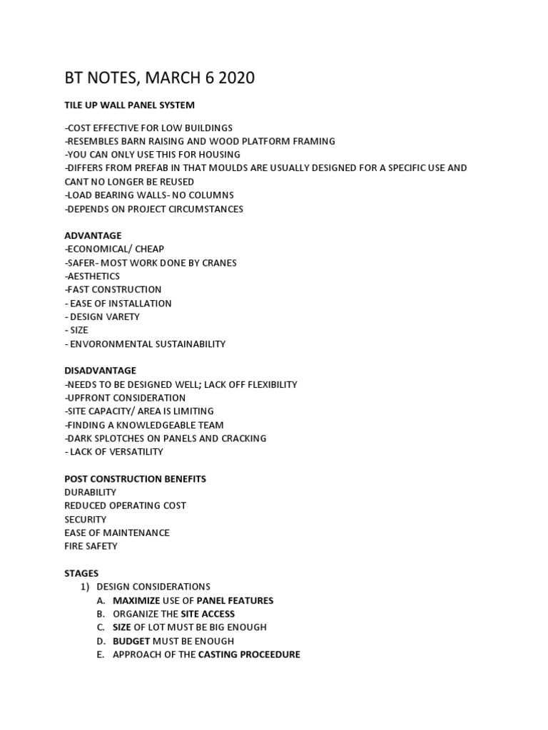 BT NOTES For 2020 | PDF | Architectural Elements | Environmental Design