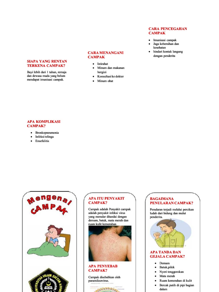 Leaflet Campak | PDF