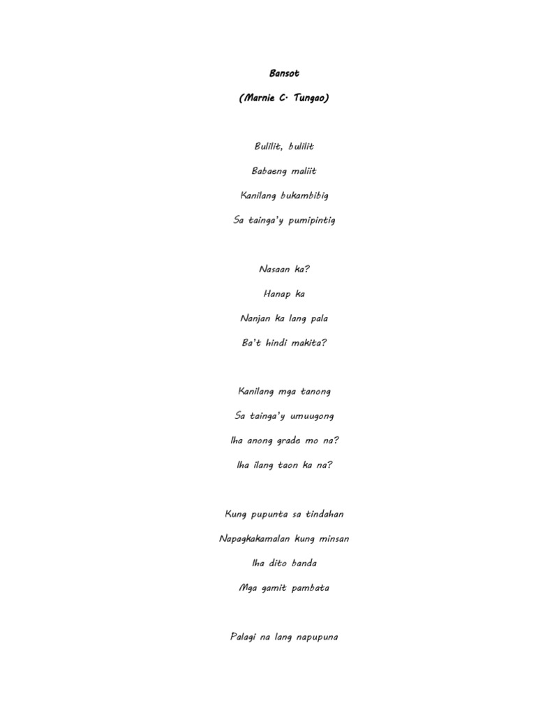 Bansot | PDF