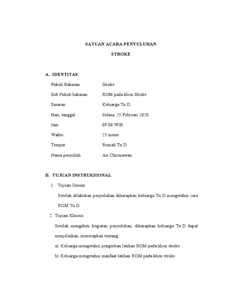Sap Rom Pada Stroke | PDF