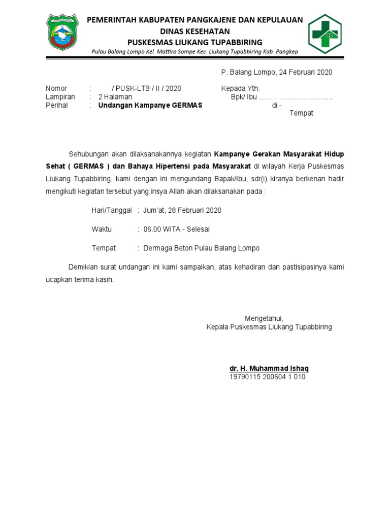 Undangan Germas | PDF