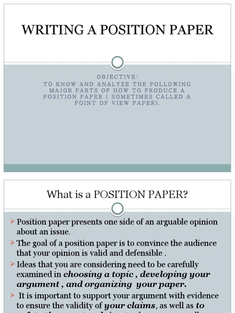 Writing A Position Paper | PDF | Argument | Plagiarism
