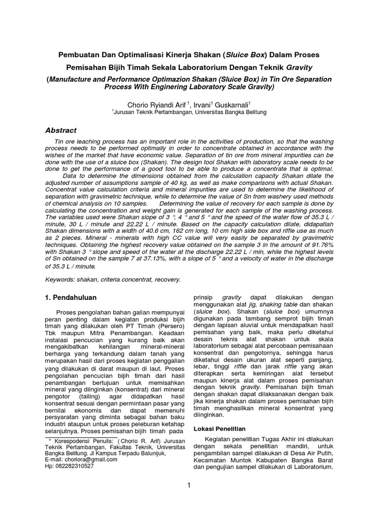 Jurnal Skripsi Chorio II | PDF | Mineral | Klasifikasi Mineral