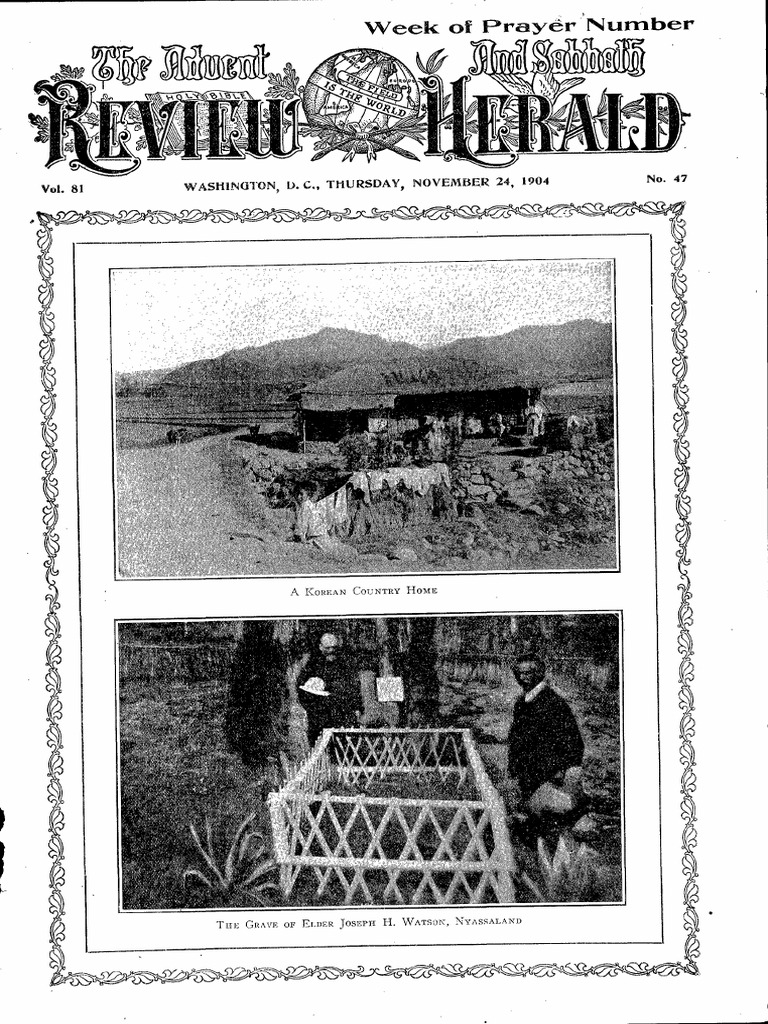 Review and Herald 24 Nov 1904 | PDF | Assurance (Theology) | Prayer