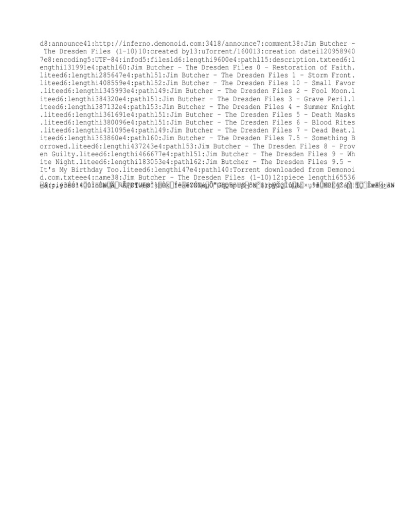 Jim Butcher The Dresden Files 1 10 - Fenopy | PDF | Fantasy Novel ...