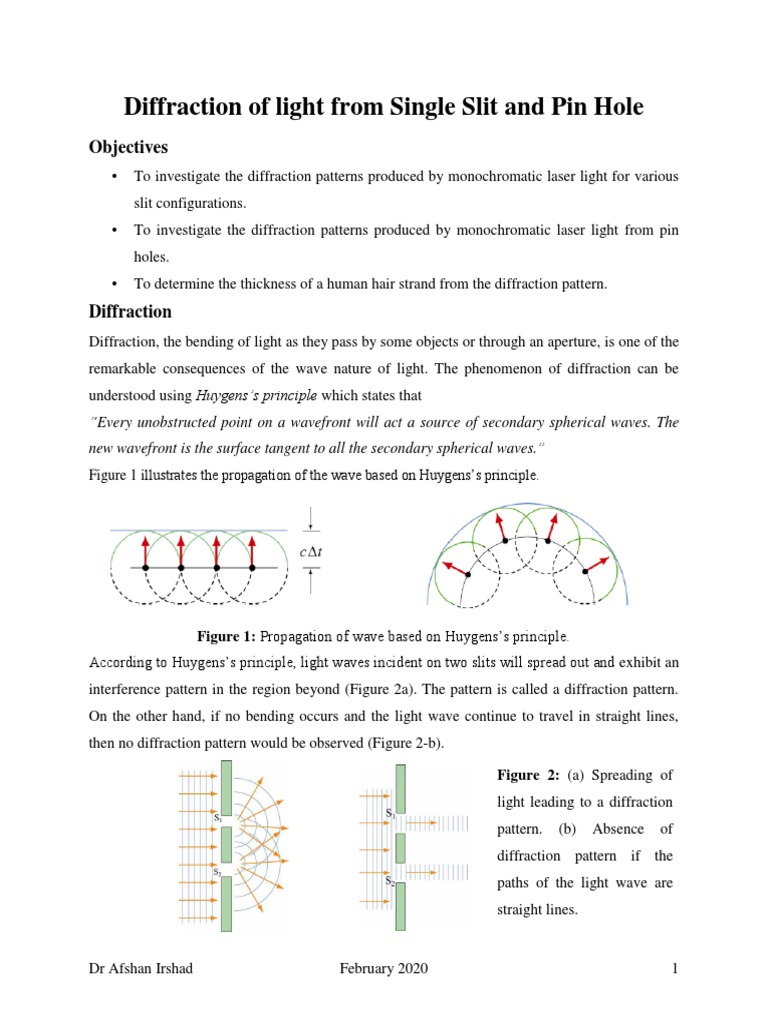 Physics Lab: Light Diffraction Study | PDF | Diffraction | Electrodynamics