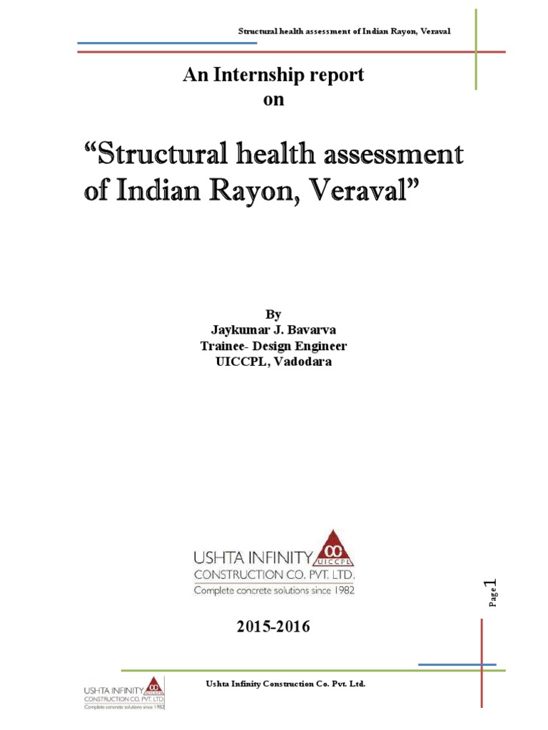Structural Health Assessment Internship Report | PDF | Strength Of ...