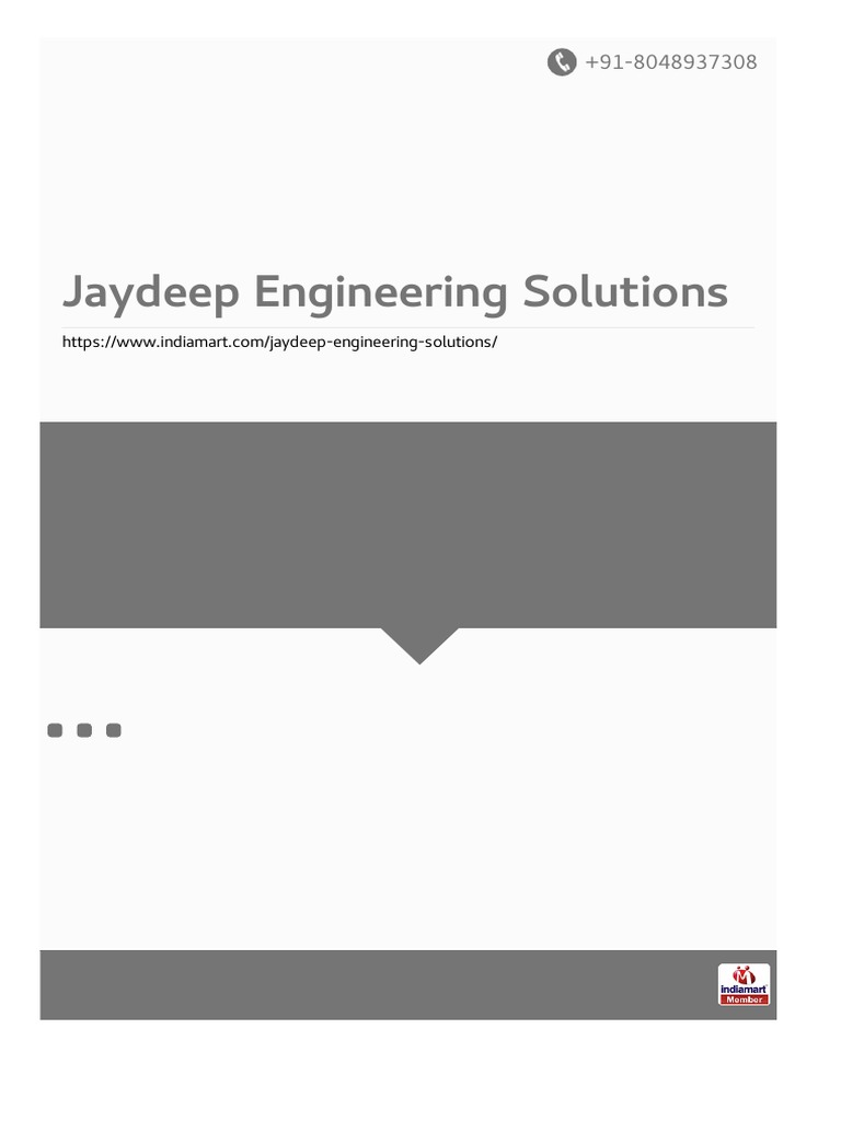 Jaydeep Engineering Solutions | PDF